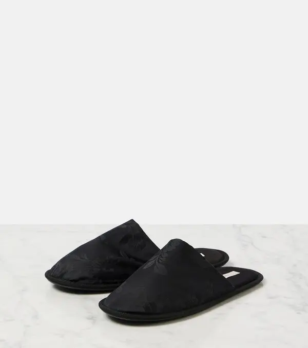 THE ROW Frances Floral Jacquard Slippers