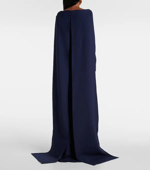 Safiyaa Ginevra Caped Crêpe Gown