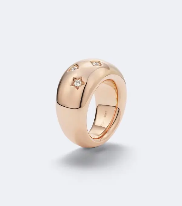 Pomellato 18kt Rose Diamond Ring - Gold