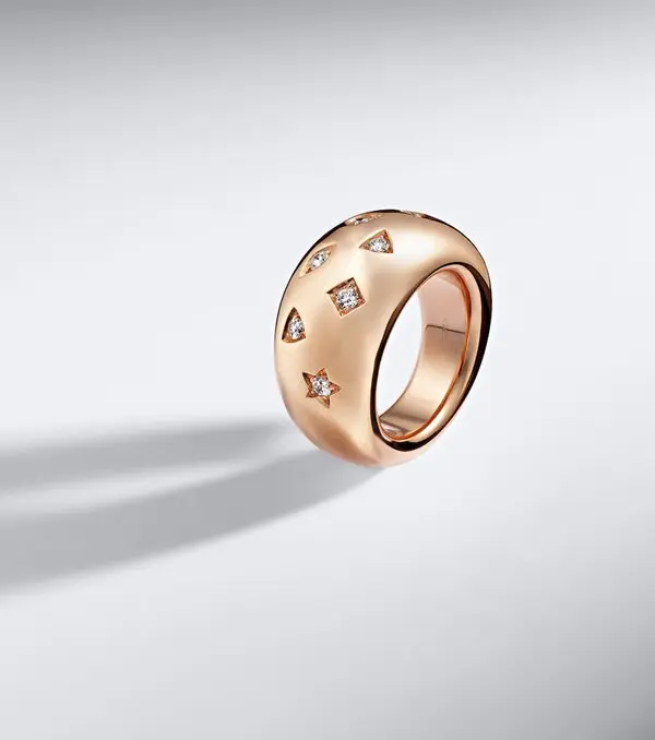 Pomellato 18kt Rose Diamond Ring - Gold