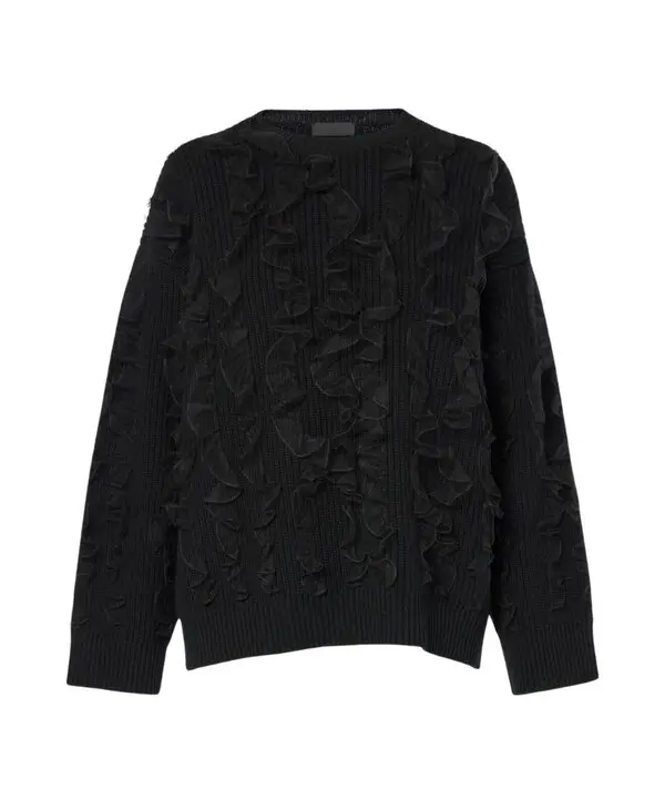 Valentino Garavani Embroidered Wool Sweater - Black