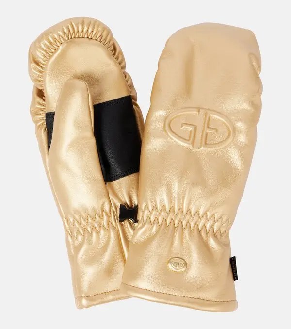 Goldbergh Charmer Logo Mittens - Gold