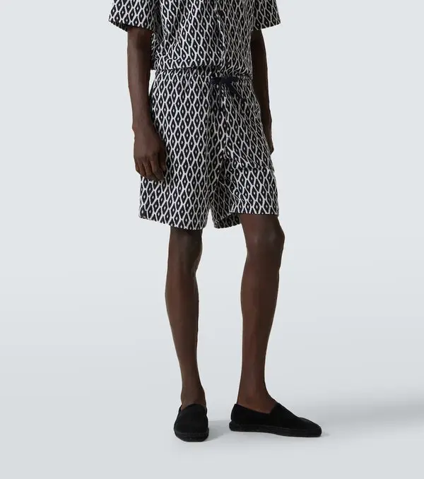 Orlebar Brown Printed Cotton-blend Terry Shorts