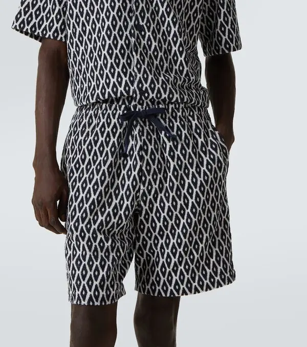 Orlebar Brown Printed Cotton-blend Terry Shorts