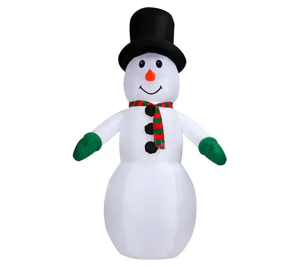 FRASER HILL FARM 10-ft Pre-lit Inflatable Snowm An - One-color