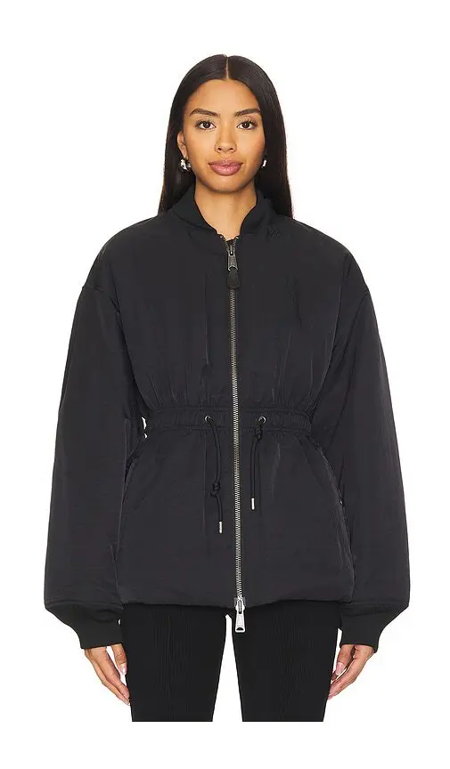 Alpha Industries Short Cinched Waist Jacket In Black 30% Off