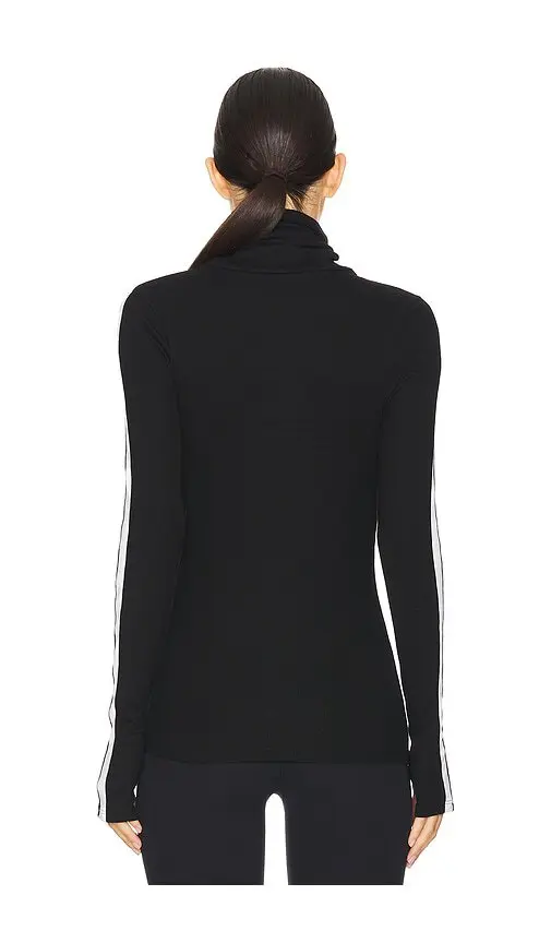 Splits59 Jackson Rib Turtleneck Top - Black & White