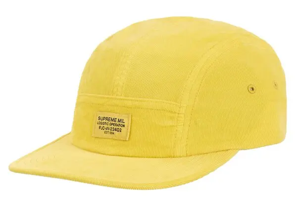 Supreme Corduroy Pocket Camp Cap - Yellow