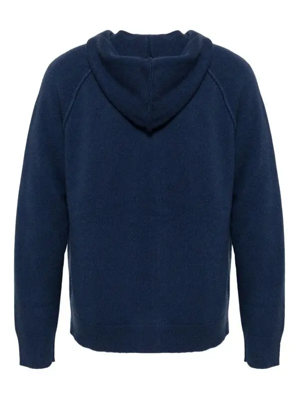 JAMES PERSE Recycled Cashmere Hoodie - Blue