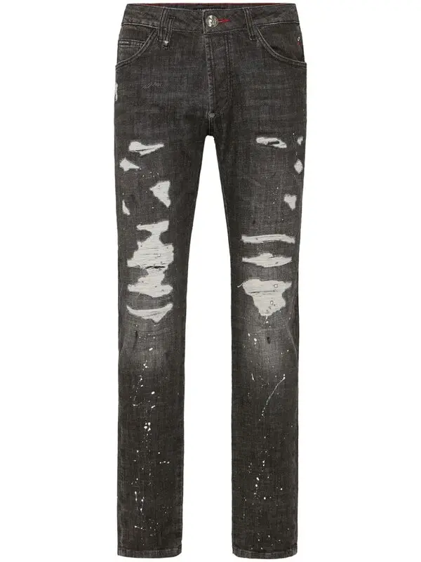 Philipp Plein Skull And Bones Slim Fit Jeans