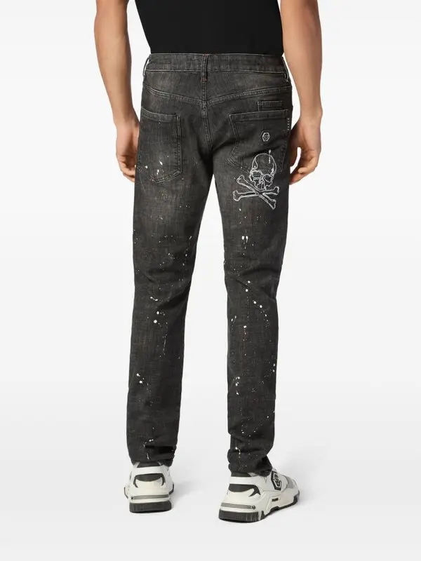 Philipp Plein Skull And Bones Slim Fit Jeans