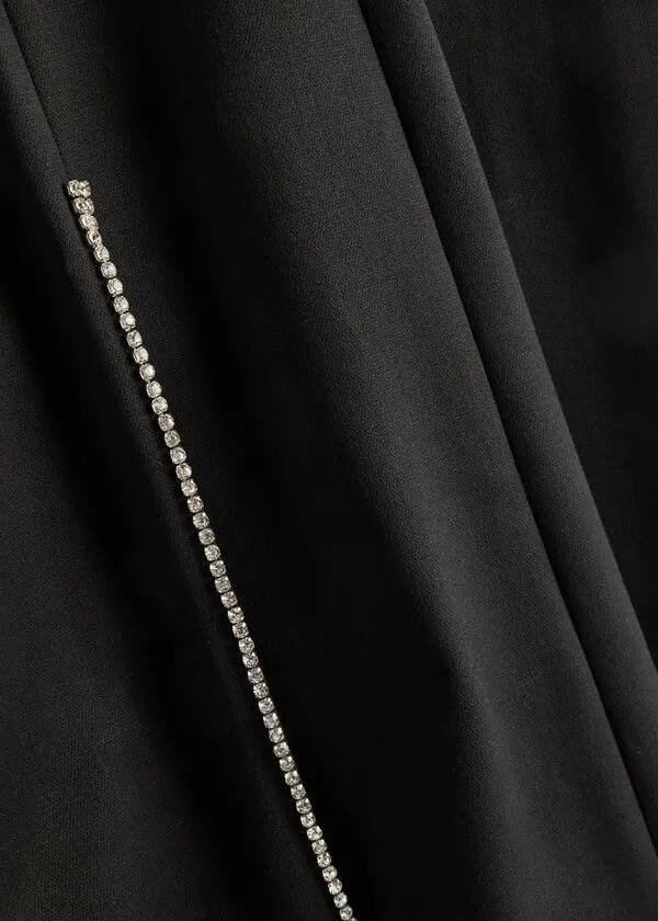 Alice + Olivia Embellished Split-hem Trousers