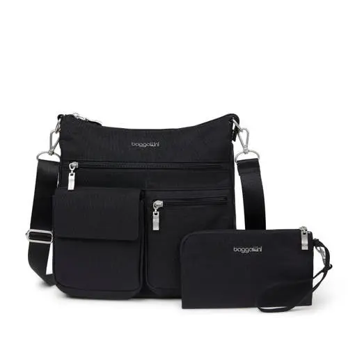 BAGGALLINI Modern Everywhere Slim Cross Body Bag With Rfid Wristlet - Black
