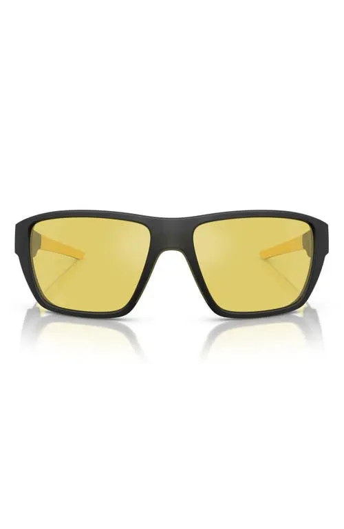 SCUDERIA FERRARI 61mm Rectangular Sunglasses - Yellow