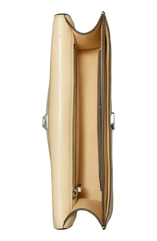 Tory Burch Fleming Convertible Leather Shoulder Bag - Vanilla Soft Serve
