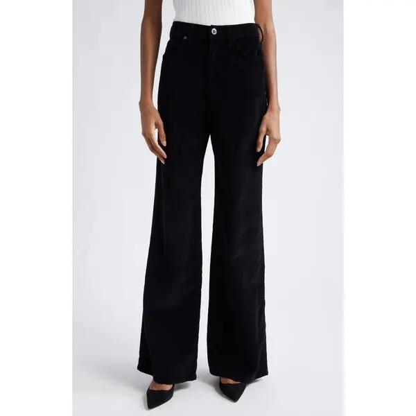 Veronica Beard Taylor Velvet Wide Leg Jeans