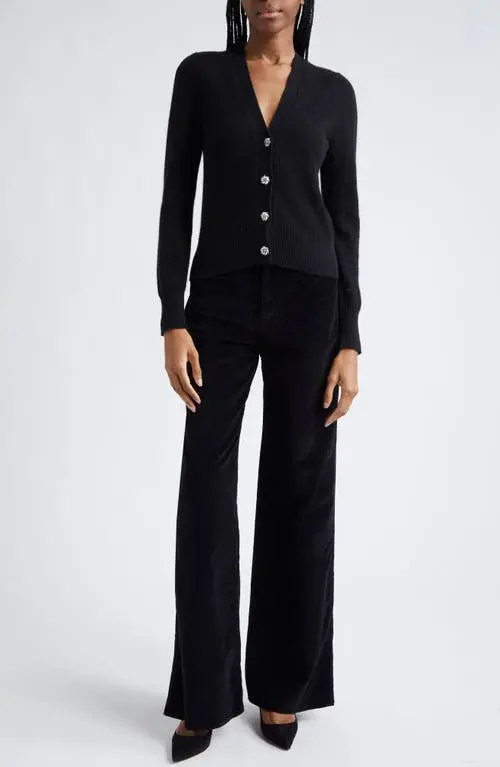 Veronica Beard Taylor Velvet Wide Leg Jeans
