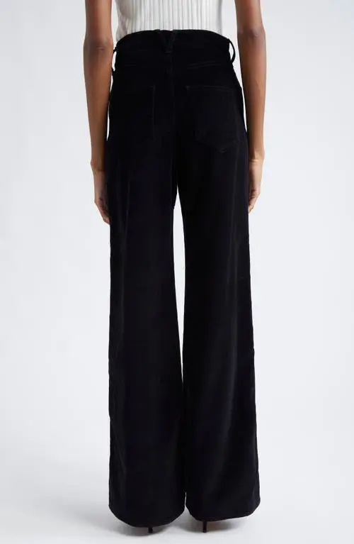 Veronica Beard Taylor Velvet Wide Leg Jeans