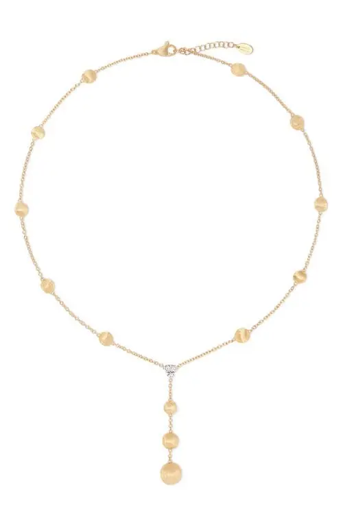 Marco Bicego Lariat Necklace With Diamonds - 18k Yellow Gold