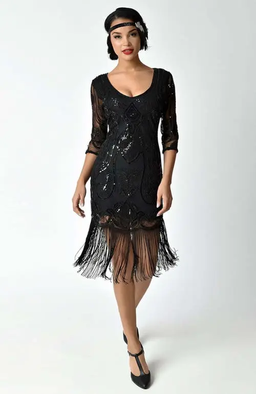 Unique Vintage 1920s Margaux Flapper Dress
