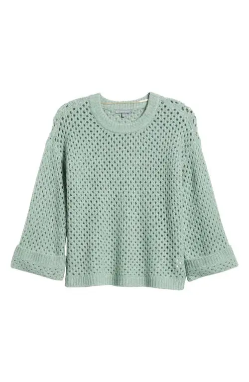 Wit & Wisdom Open Stitch Cuffed Sweater - Heather Spruce
