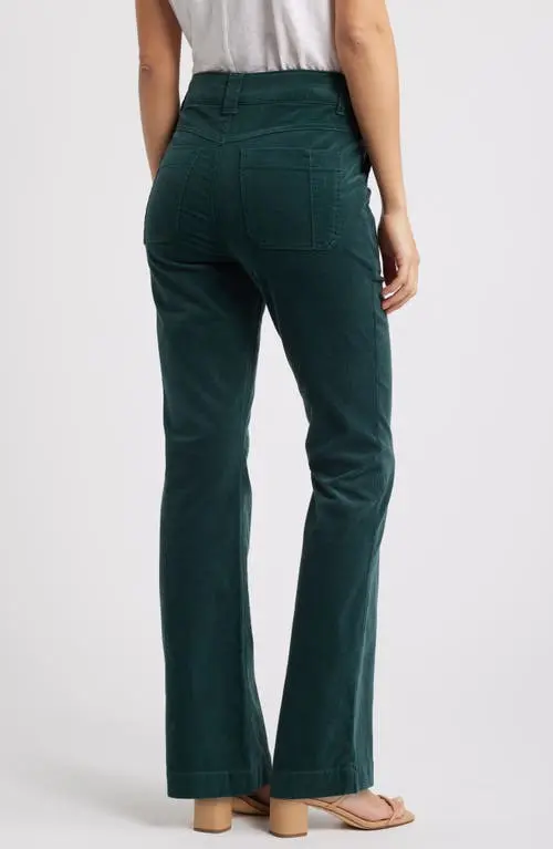 Wit & Wisdom Madison 'ab'solution High Waist Bootcut Corduroy Pants - Dusty Spruce