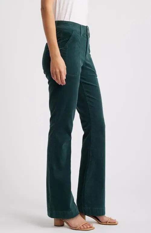 Wit & Wisdom Madison 'ab'solution High Waist Bootcut Corduroy Pants - Dusty Spruce