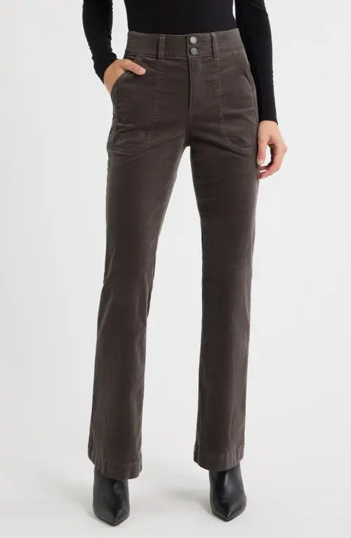 Wit & Wisdom High Waist Bootcut Corduroy Pants - Espresso