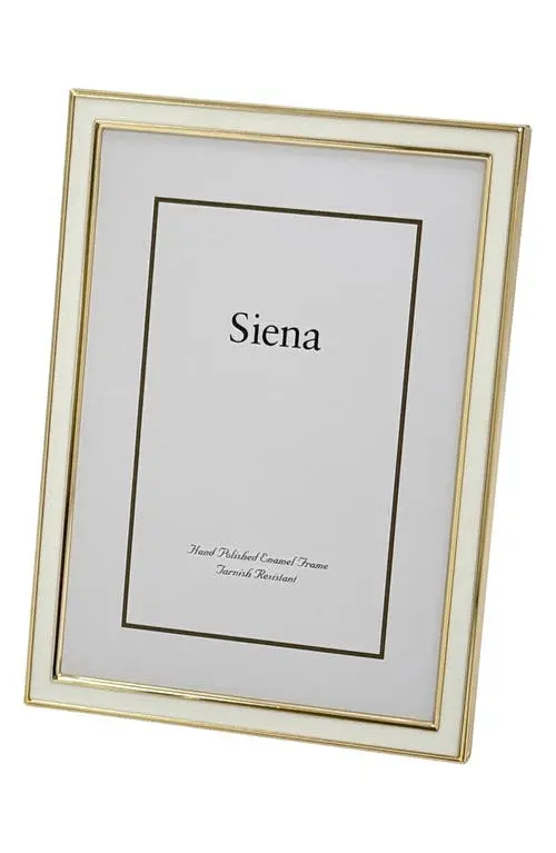 SIENA Enamel & Goldtone Border 5" X 7" Picture Frame