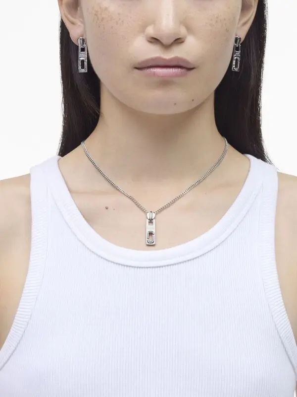 Marc Jacobs J Marc Zipper Necklace - Silver | Editorialist