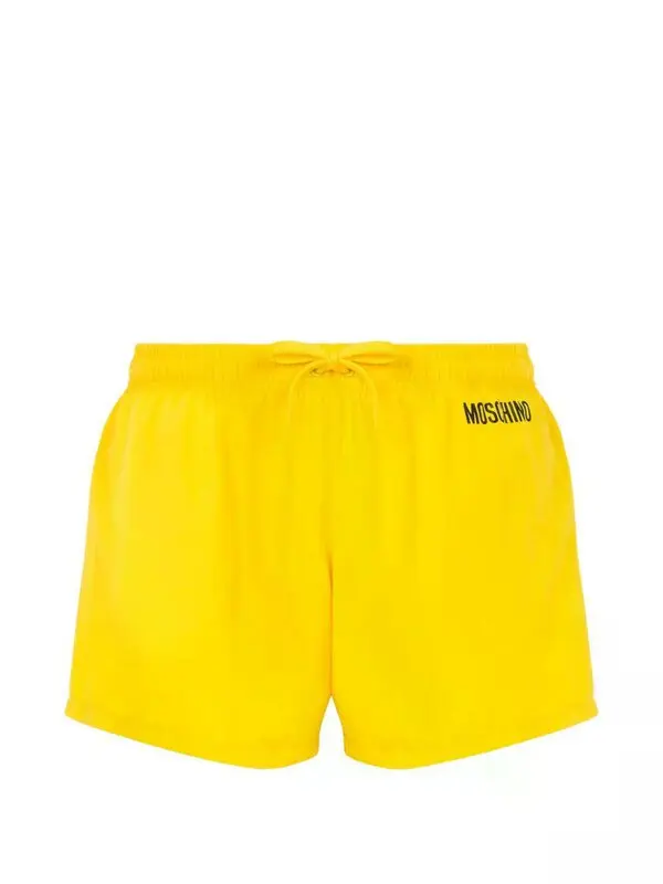 Moschino Logo-print Swim Shorts - Yellow