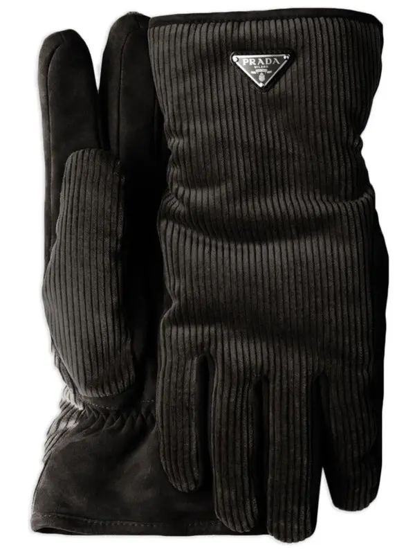 Prada Corduroy Gloves - Black