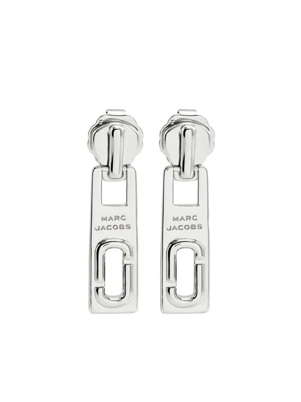 Marc Jacobs The J Marc Zipper Earrings - Silver