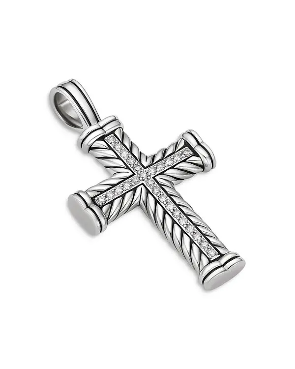 David Yurman Chevron Cross Pendant - Silver