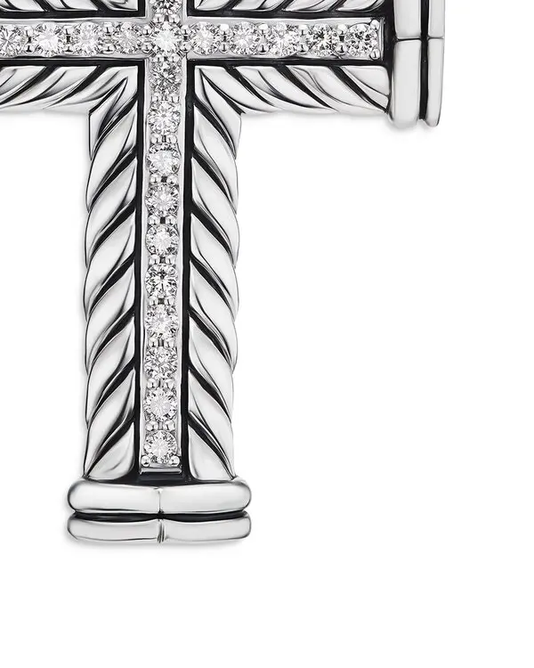 David Yurman Chevron Cross Pendant - Silver