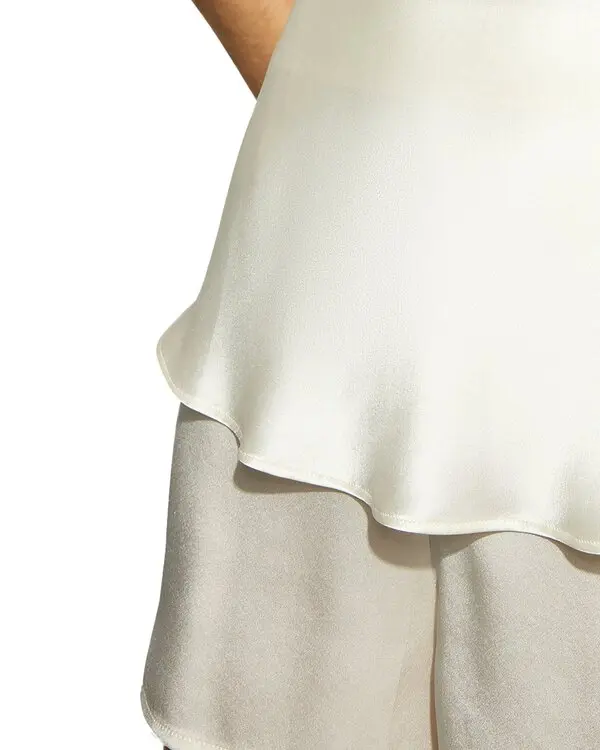 Ginia Silk Short Knicker - Creme