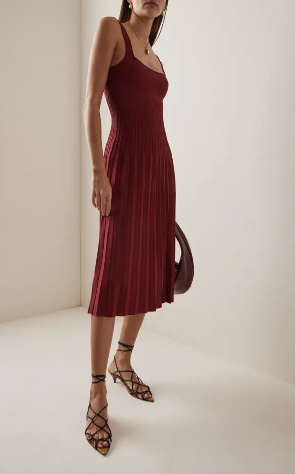 Staud Ellison Dress In Red - 50% Off | Editorialist