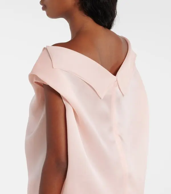 Khaite Selly Silk Gazar Top - Pink