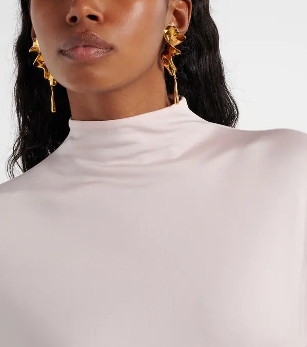 Khaite Tidal -plated Drop Earrings - Gold