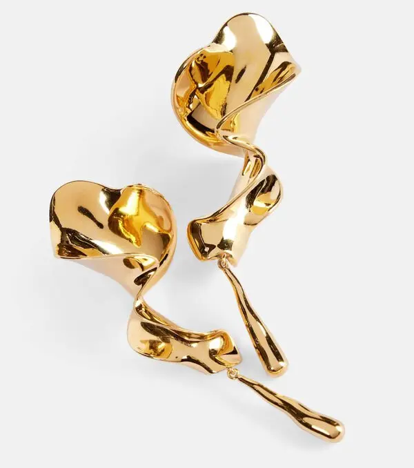 Khaite Tidal -plated Drop Earrings - Gold