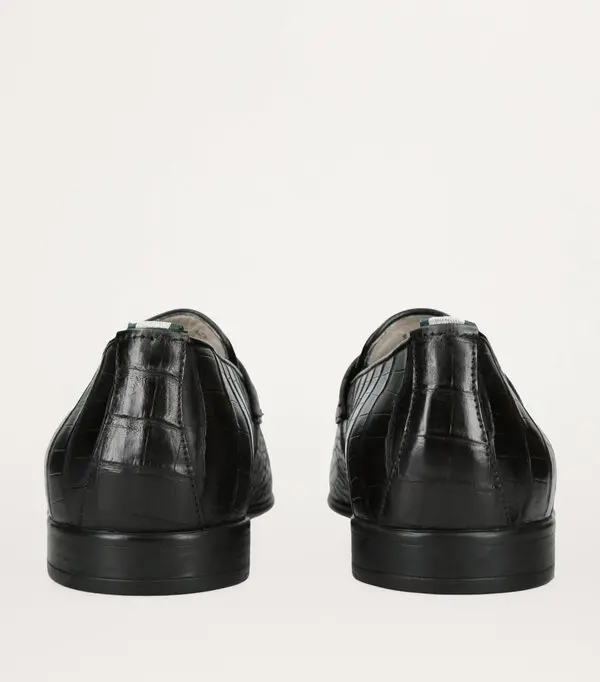 BROTINI Croc-effect Leather Loafers