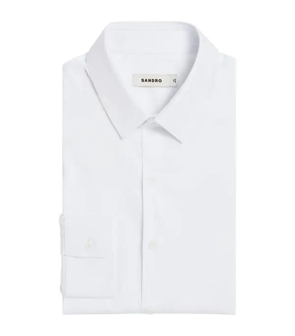 Sandro Cotton Oxford Shirt - Beige