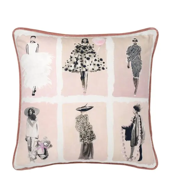COLE & SON X Interior Design 175 Anniversary Edition Couture Carousel Cushion - Pink