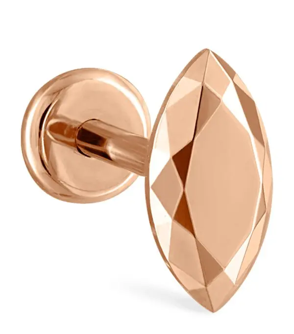 MARIA TASH Faceted Marquise Threaded Stud Single Earring - Rose Gold
