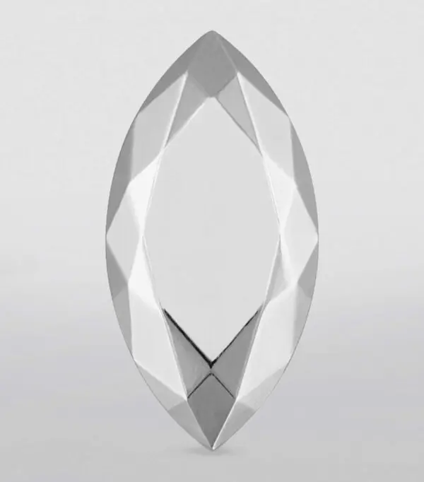MARIA TASH Faceted Marquise Threaded Stud Single Earring - White