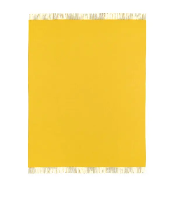 BEGG X CO Cashmere Arran Solid Throw - Yellow