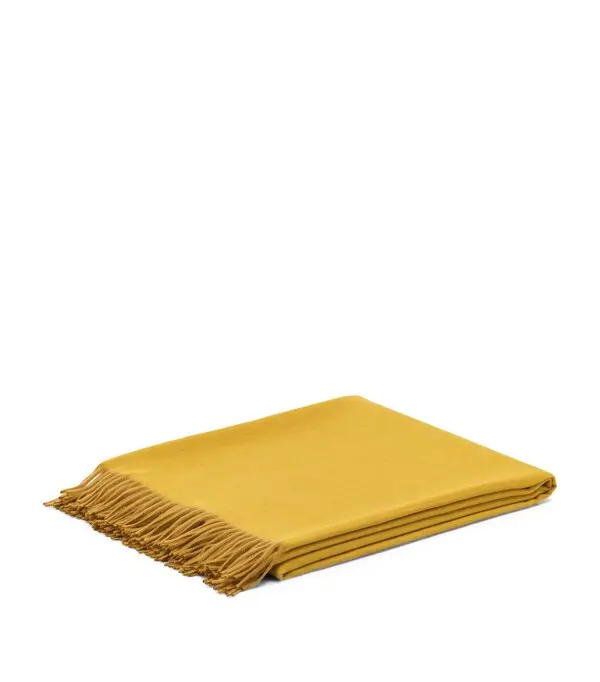 BEGG X CO Cashmere Arran Solid Throw - Yellow