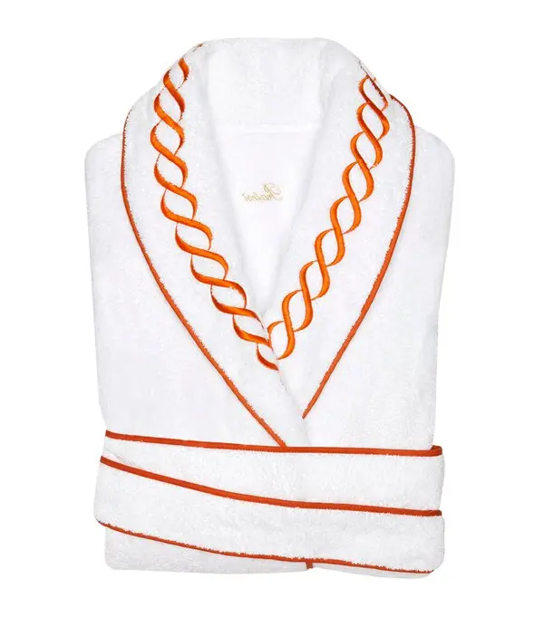 PRATESI Cotton Treccia Bathrobe - Orange