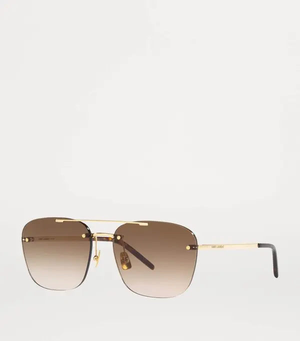 Saint Laurent Metal Sunglasses - Gold