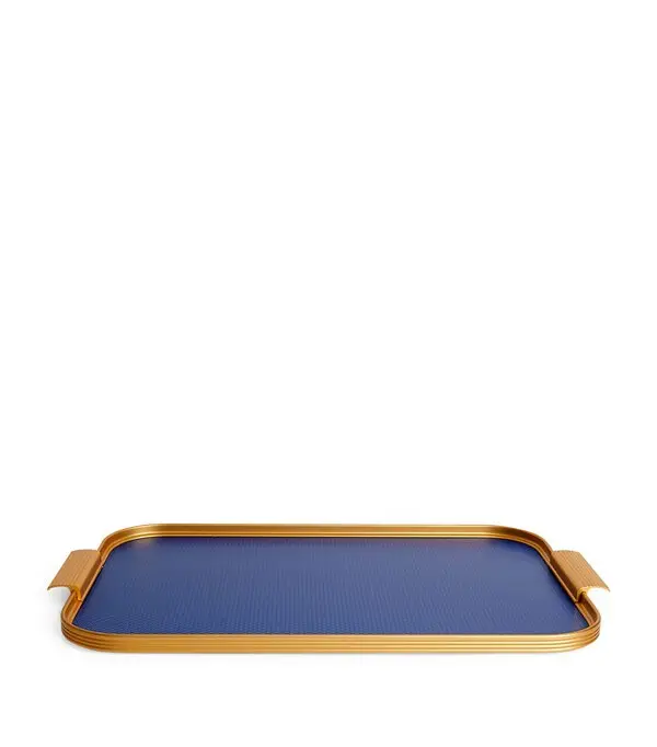KAYMET Ribbed Metal Tray - Blue